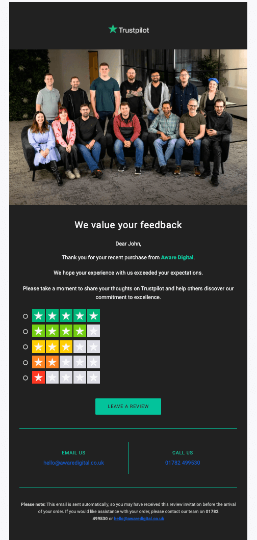 Custom Trustpilot Email Templates | For Advanced & Enterprise Accounts